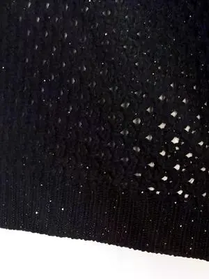 Fabiana Filippi Sequin-detail Crew-neck Sweater - Blue