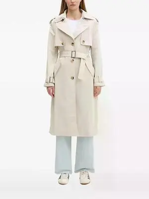 Desigual Trench Coat With Pleated Back