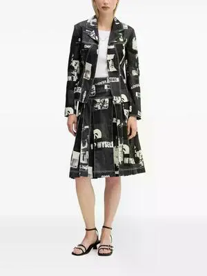 Desigual Printed Blazer With Contrast Stitching