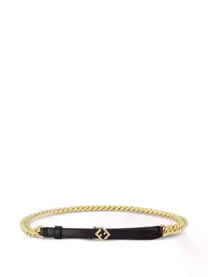 Fendi Ff Diamonds Chain Belt - Black