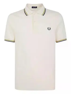 Fred Perry Contrast-trim Polo Shirt - Neutrals