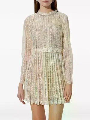 SELF-PORTRAIT Lace Embellished Maxi Dress