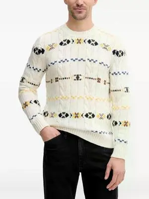 BENETTON Cable-knit Pattern Sweater