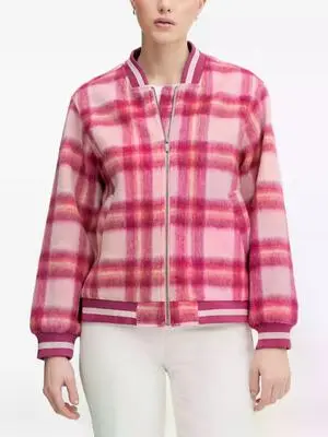 BENETTON Checked Zip Jacket - Pink