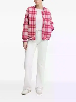 BENETTON Checked Zip Jacket - Pink
