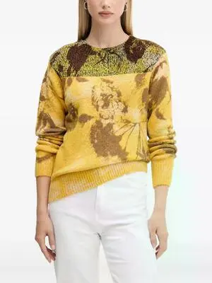 Desigual Floral Color Block Sweater