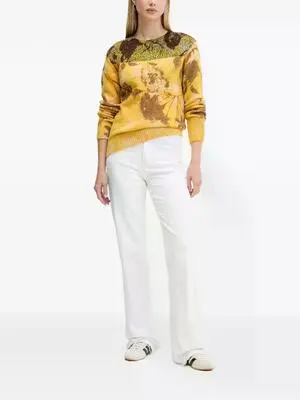 Desigual Floral Color Block Sweater