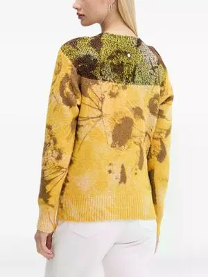 Desigual Floral Color Block Sweater