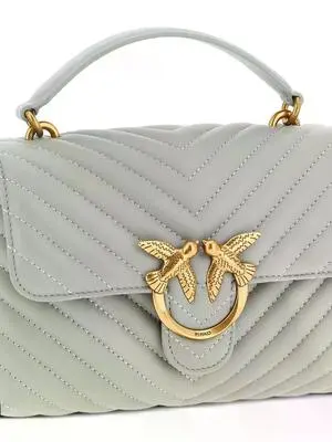 Pinko Mini Lady Love Puff Quilted Tote - Grey