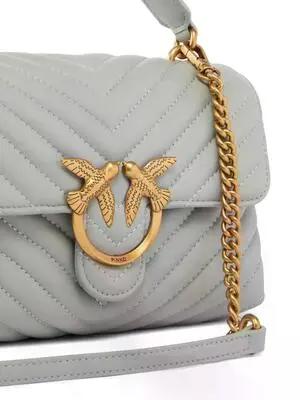 Pinko Mini Lady Love Puff Quilted Tote Grey