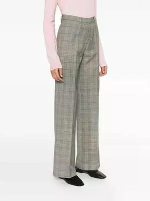 A.M.G. Checked Pleated Trousers