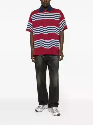 NAPAPIJRI Striped Polo Shirt - Red