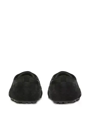 Balmain Racer Lambskin And Suede Trainers - Black