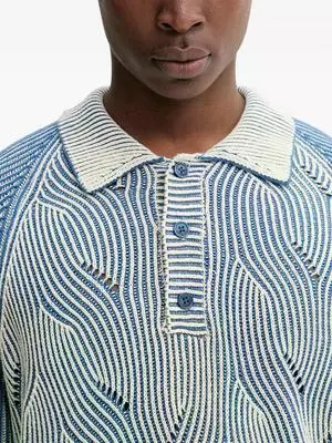 Desigual Patterned Knitted Polo Shirt