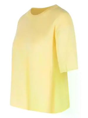 LISA YANG Ribbed Dropped-shoulder T-shirt - Yellow