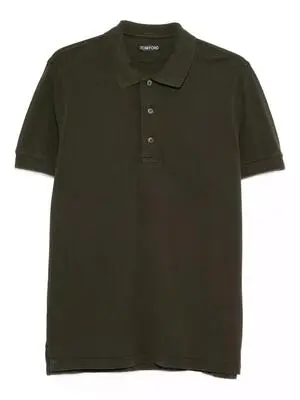 TOM FORD Piqué Polo Shirt - Green
