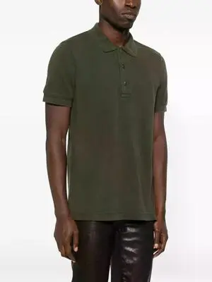 TOM FORD Piqué Polo Shirt - Green