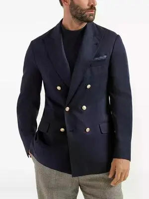 Brunello Cucinelli Metal-buttons Twill Blazer