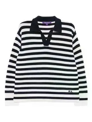 Ralph Lauren Striped Knit Top - Blue