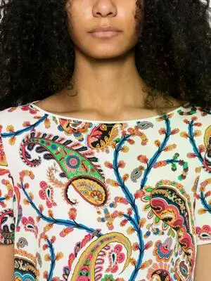 Etro Paisley-print Midi Dress - Neutrals