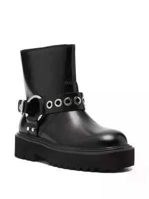 Maje 40mm Eyelet-embellished Biker Boots