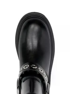 Maje 40mm Eyelet-embellished Biker Boots