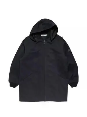 Acne Studios Zip-up Hooded Coat - Black