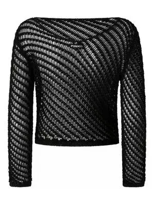 Pinko Open-knit Sweater - Black