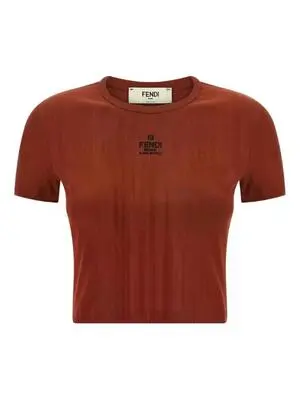 Fendi Round Neck T-shirts For Women