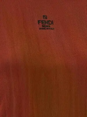 Fendi Logo-embroidered T-shirt - Brown
