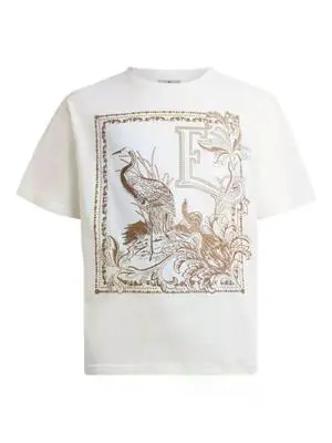 Etro Cotton T-shirt With Placed Print