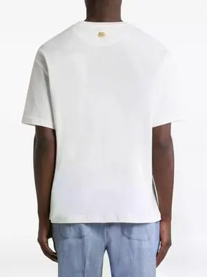 Etro Cotton T-shirt With Placed Print