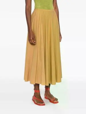 FORTE_FORTE Panelled A-line Skirt - Orange
