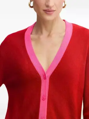 From Future V-neck Button Cardigan - Red