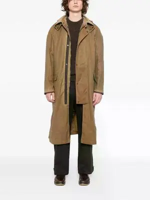 N.peal Hooded Wax Riding Coat