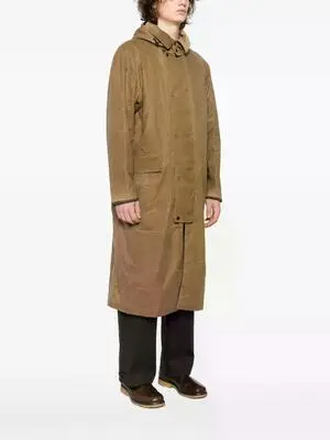 N.peal Hooded Wax Riding Coat