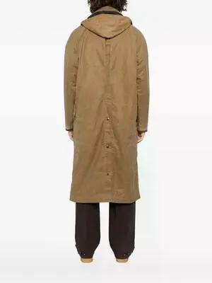 N.peal Hooded Wax Riding Coat