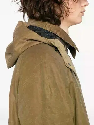 N.peal Hooded Wax Riding Coat