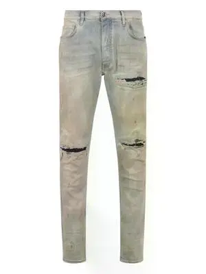 Amiri Distressed Skinny Jeans - Neutrals
