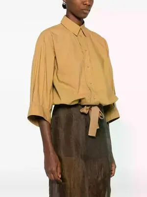 FORTE_FORTE Tie-detail Shirt - Neutrals