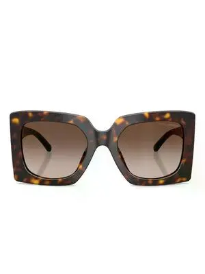 Dolce & Gabbana Embellished Square-frame Sunglasses - Brown