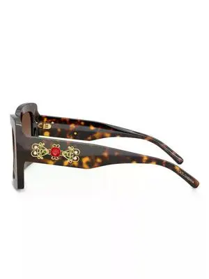 Dolce & Gabbana Embellished Square-frame Sunglasses