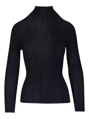 Akris Ribbed Knit Turtleneck Top