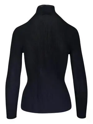 Akris Ribbed Knit Turtleneck Top
