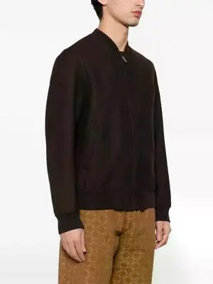 Sandro Double-faced Bomber Jacket - Brown