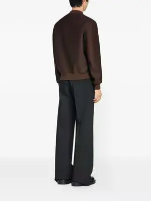 Sandro Zip-up Virgin Wool Jacket - Brown