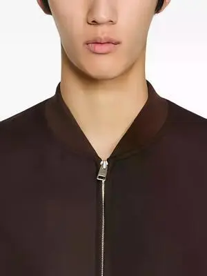 Sandro Zip-up Virgin Wool Jacket - Brown