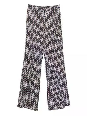 Sandro Floral-print Flowy Trousers - Blue
