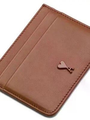 AMI Paris De Coeur Leather Cardholder