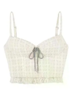 AREA Tweed-texture Top - Neutrals
